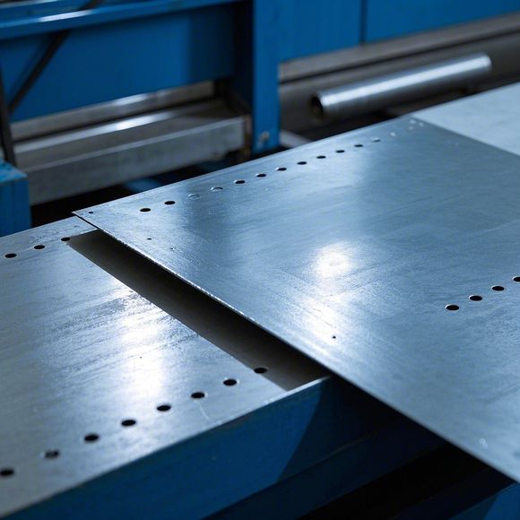 Blue Sheet Metal Mounting Bracket - Durable Industrial Support Frame