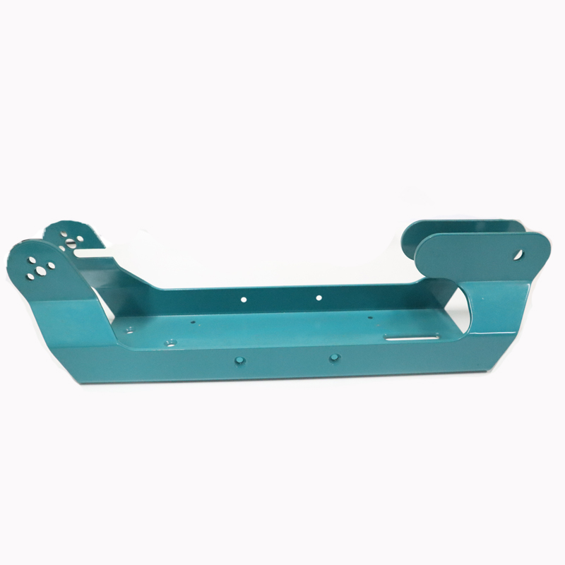 Blue Sheet Metal Mounting Bracket - Durable Industrial Support Frame