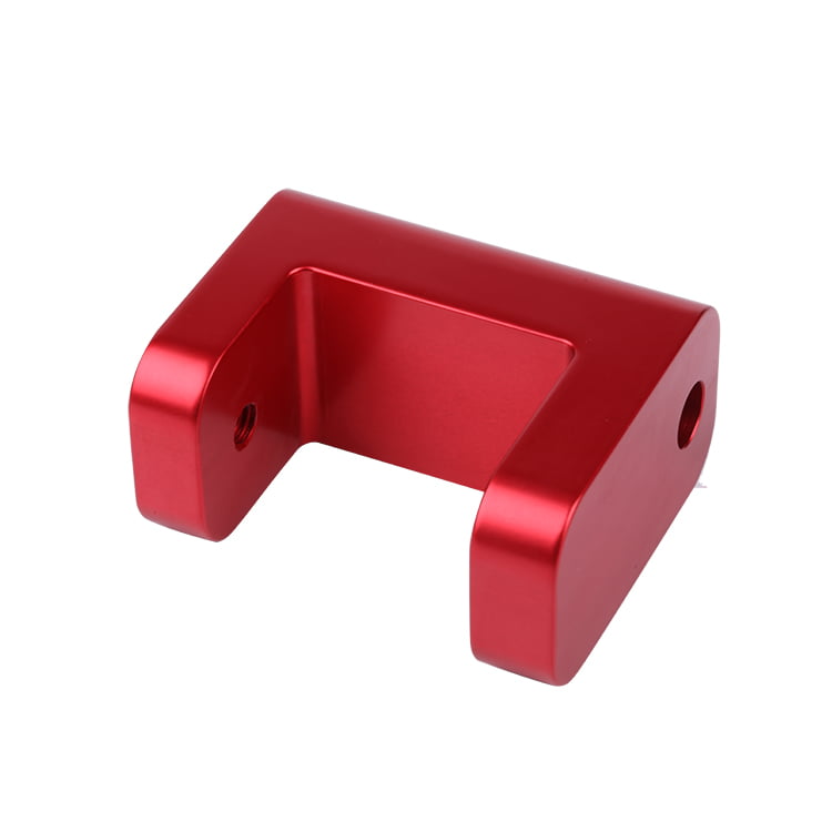 Precision CNC Machined Red Anodized Brackets Aluminum Parts